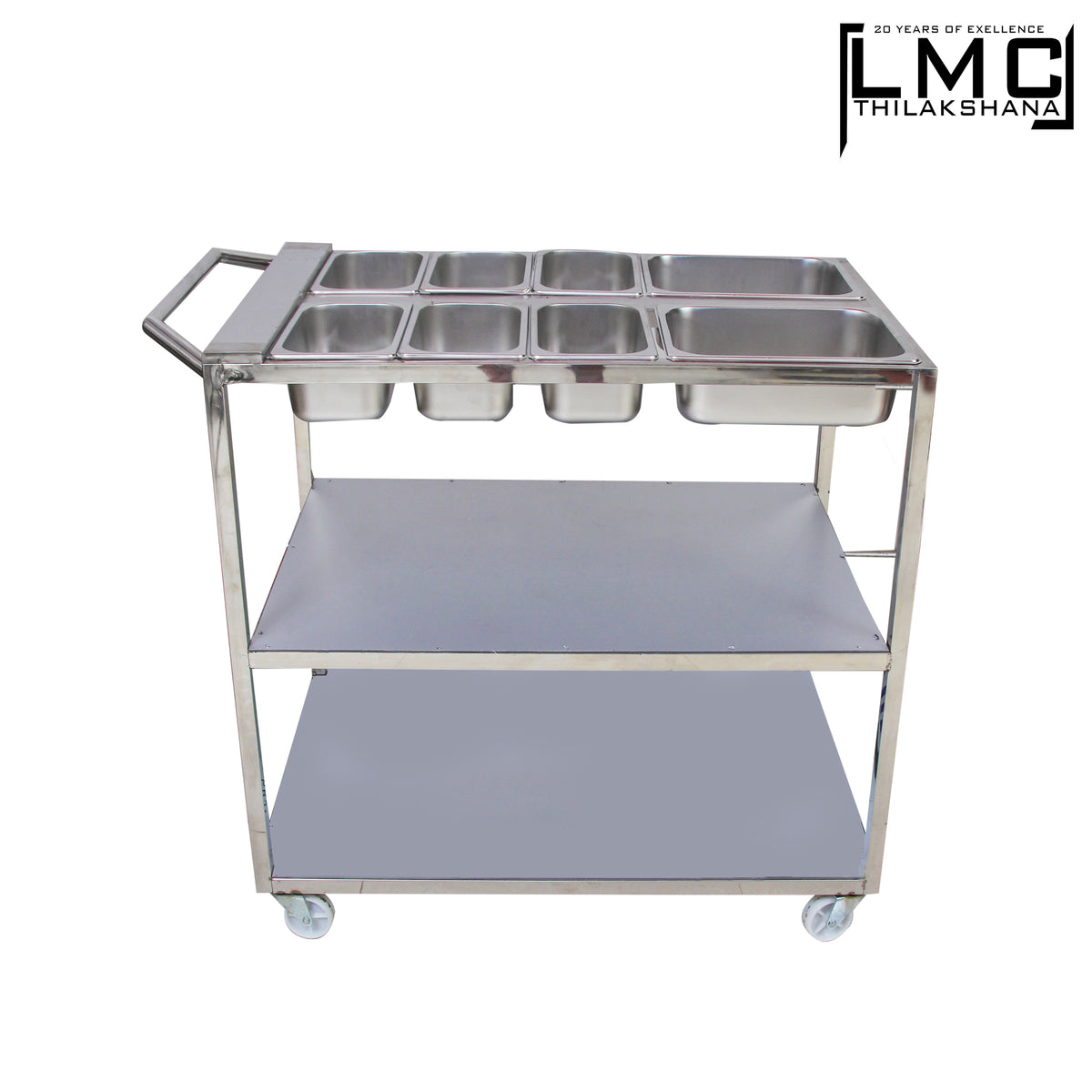 Stainless Steel Hotel/Kitchen Spice/Meal Trolley | LMC Sri Lanka